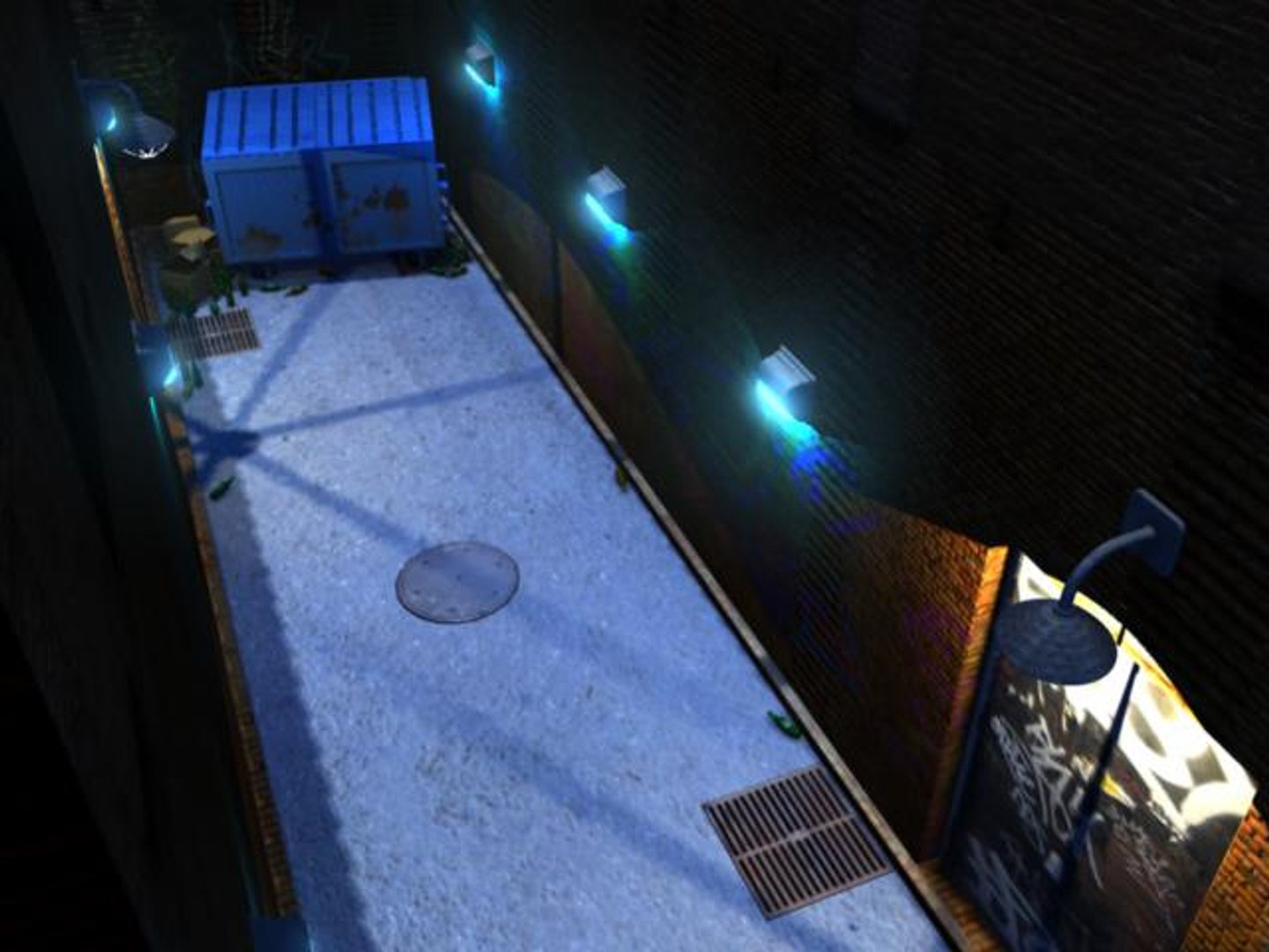 3d Alleyway Night Cover