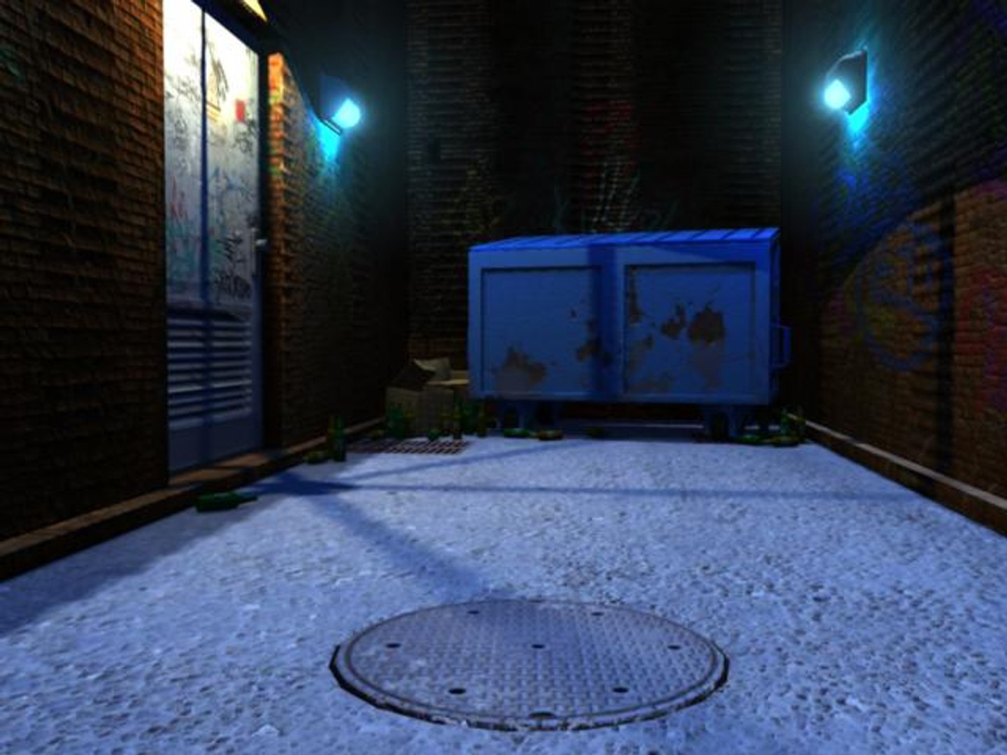 3d Alleyway Night Cover