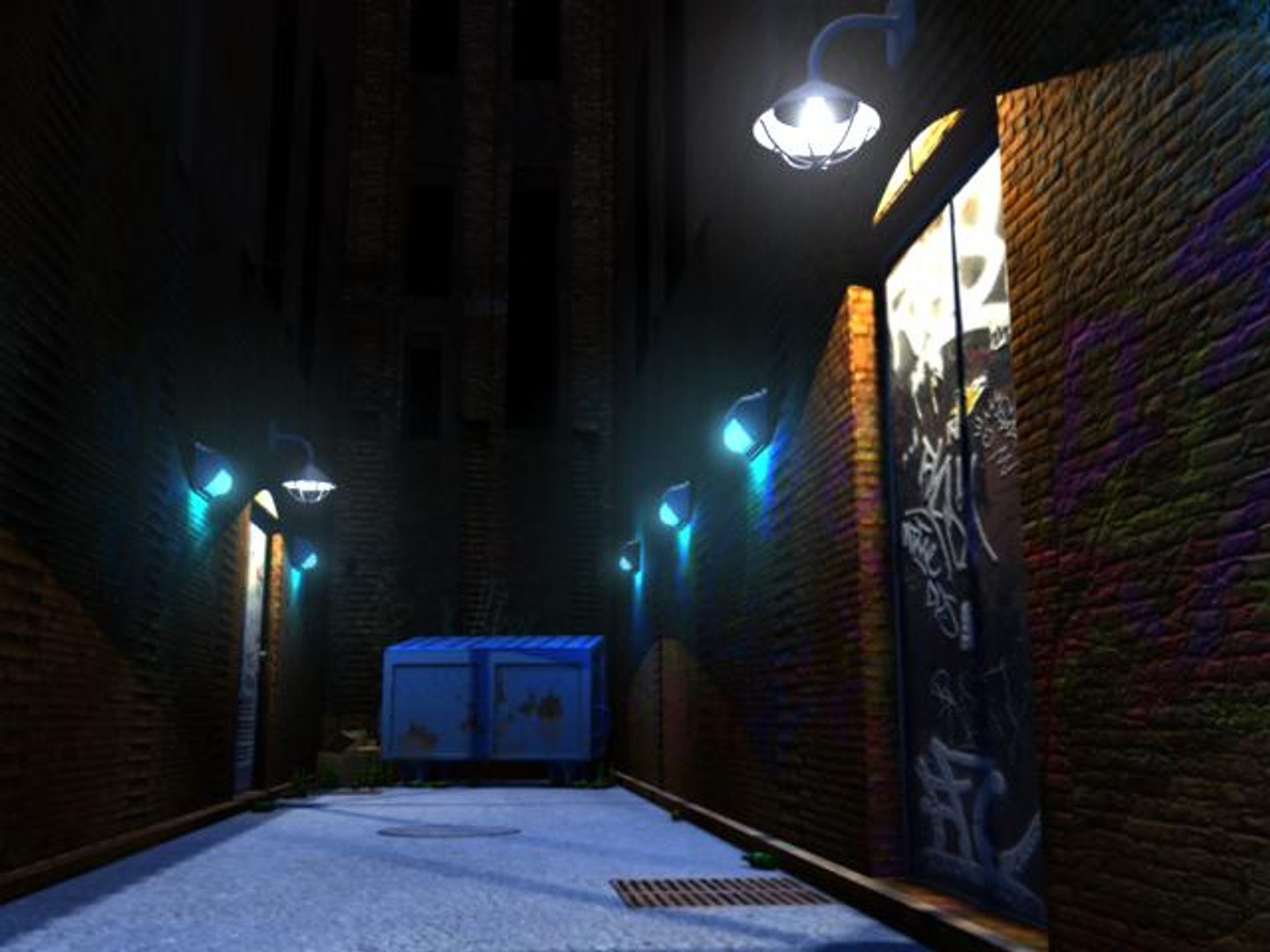 3d Alleyway Night Cover