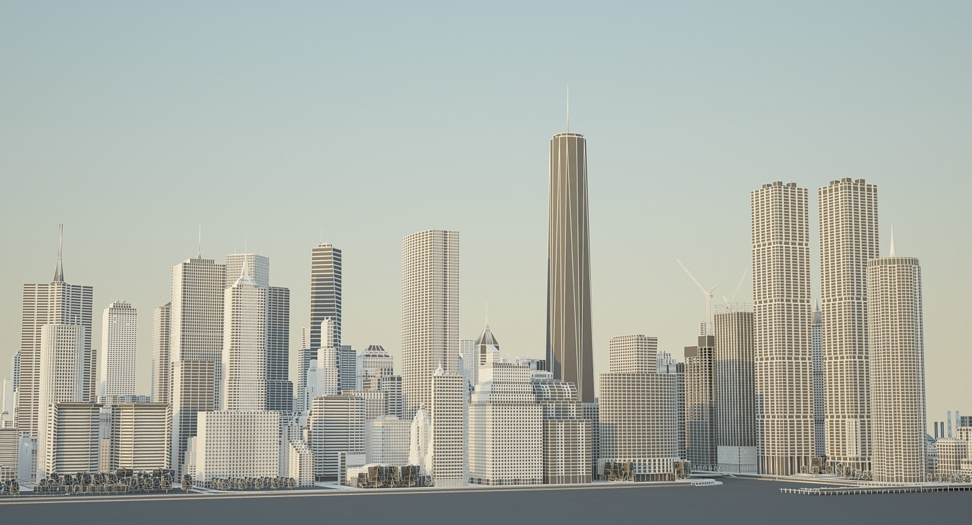 3D big city scene - TurboSquid 1202340
