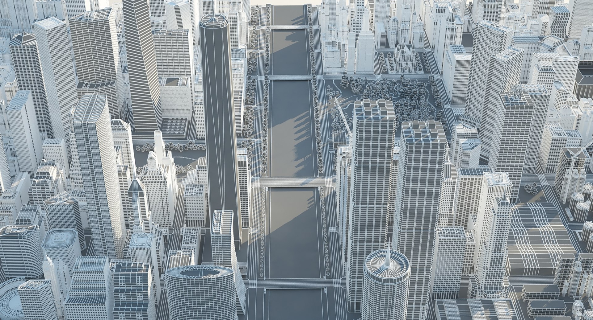3D big city scene - TurboSquid 1202340