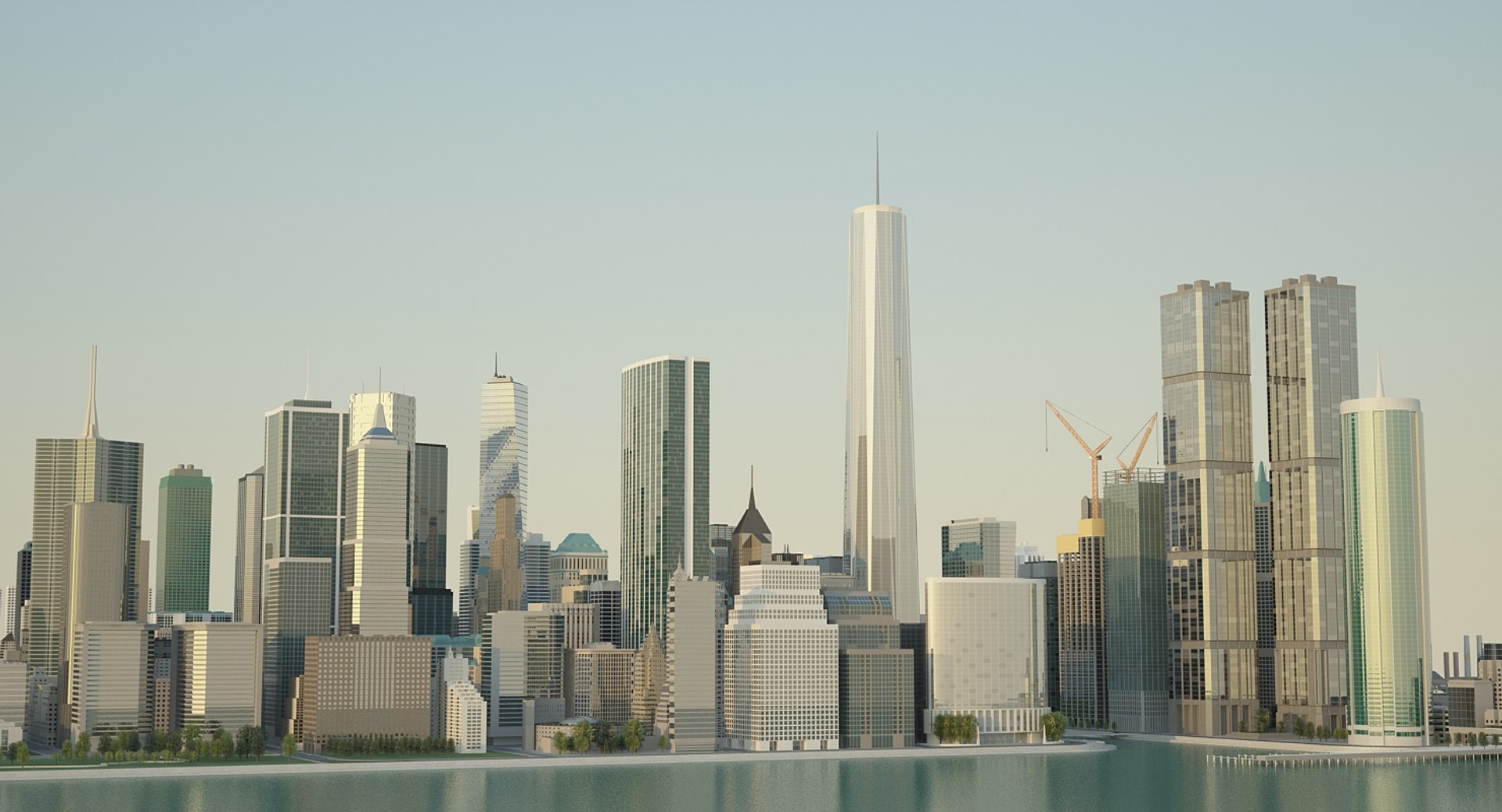 3D big city scene - TurboSquid 1202340