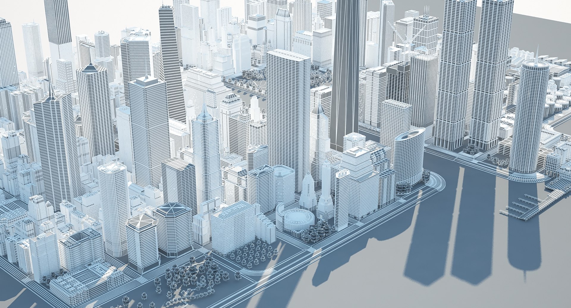 3D big city scene - TurboSquid 1202340