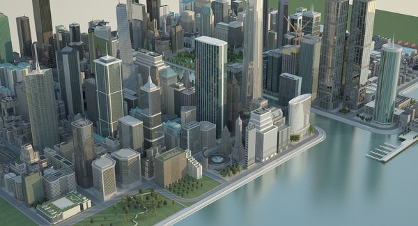 3D big city scene - TurboSquid 1202340