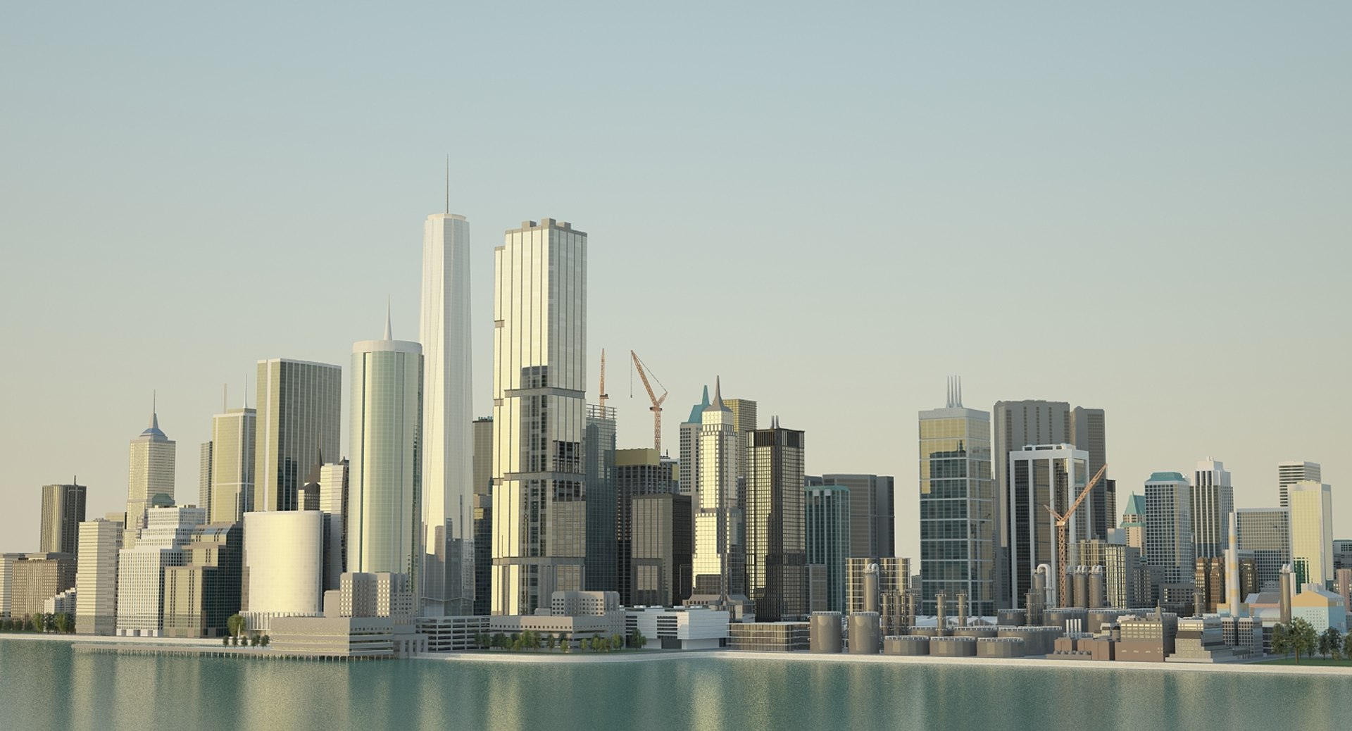 3D big city scene - TurboSquid 1202340