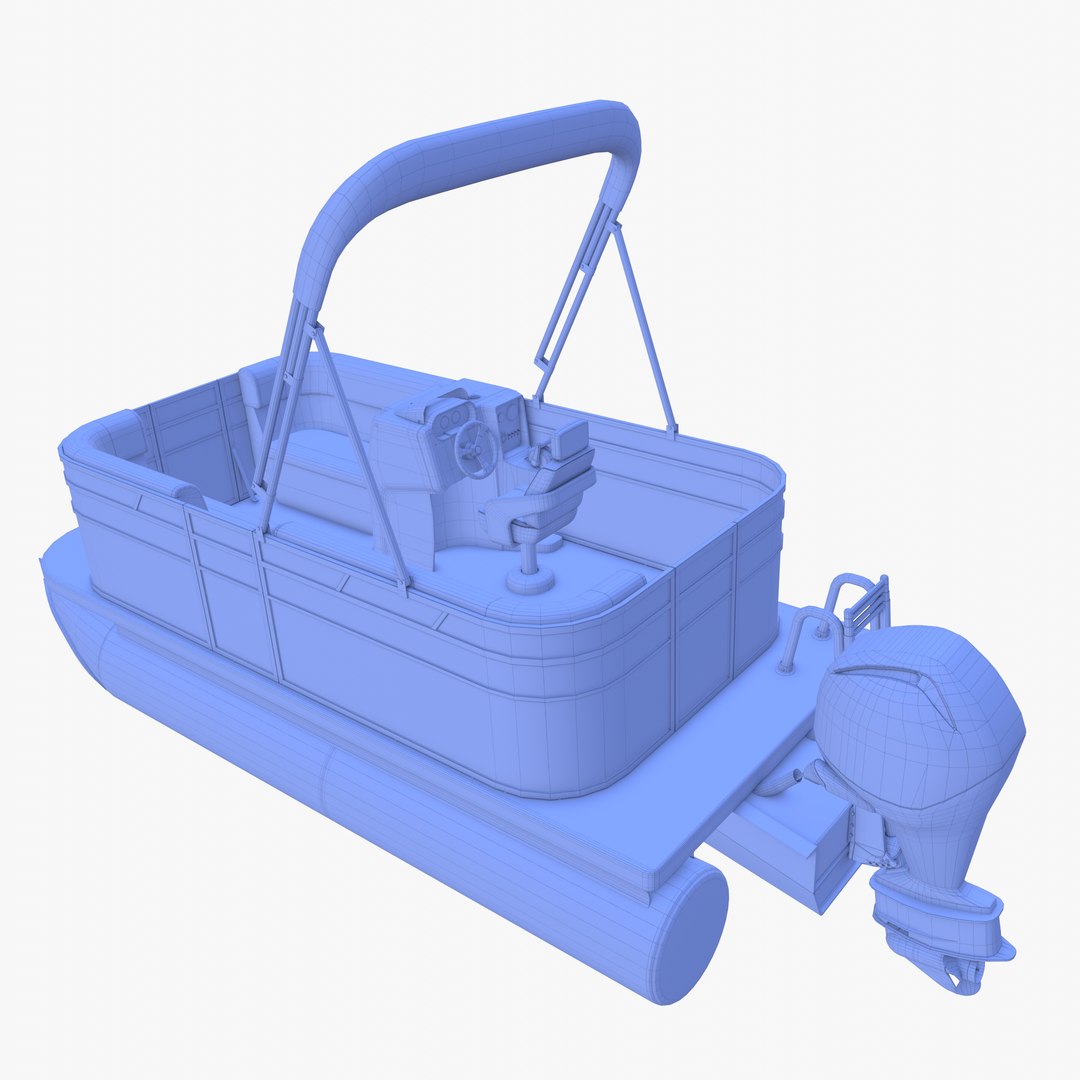 Pontoon Boat V3 3D Model - TurboSquid 2340371