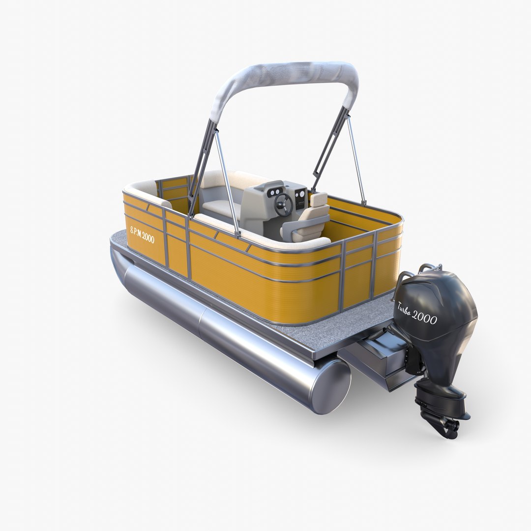 Pontoon Boat V3 3D Model - TurboSquid 2340371