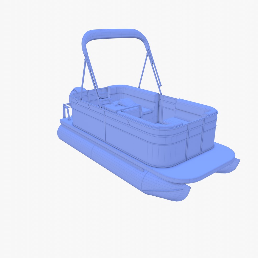 Pontoon Boat V3 3D Model - TurboSquid 2340371