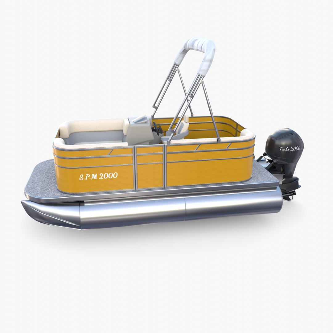 Pontoon Boat V3 3D Model - TurboSquid 2340371