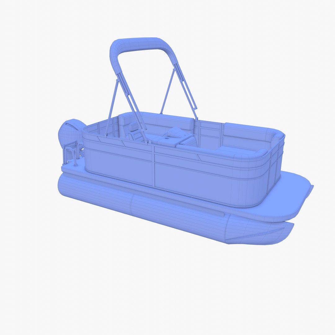 Pontoon Boat V3 3D Model - TurboSquid 2340371