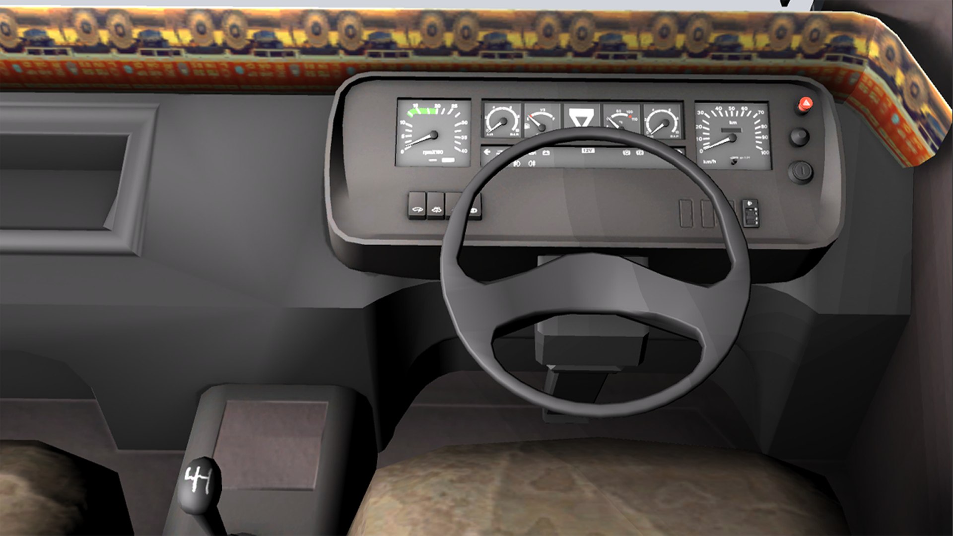 Indian Truck With Interior 3D - TurboSquid 1786016