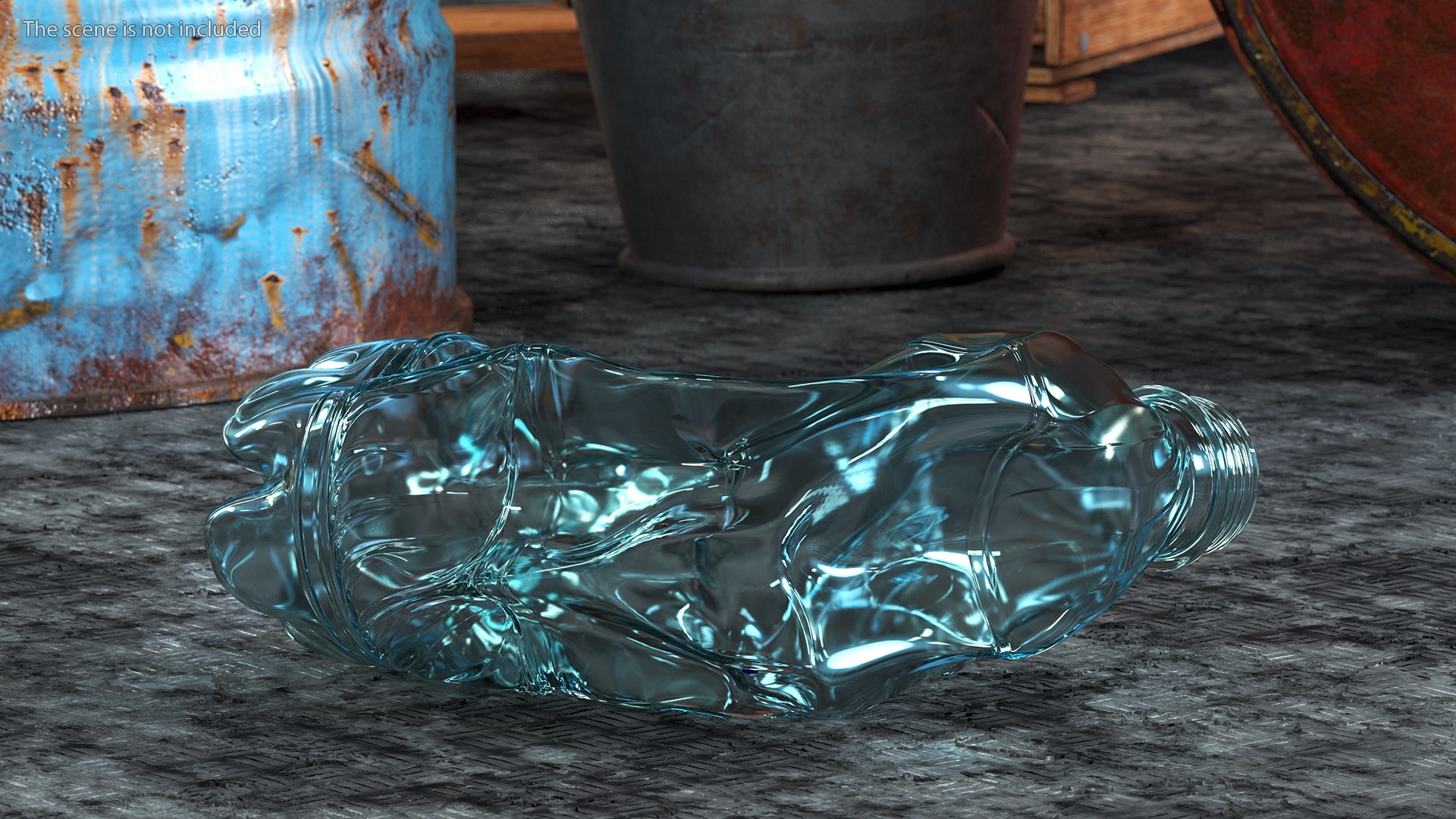 3D Crushed Plastic Bottle Bent - TurboSquid 1902007