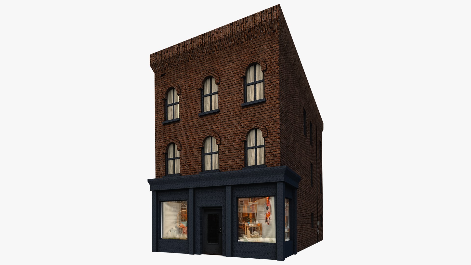 3D Old American Building - Low Poly Model - TurboSquid 2258420