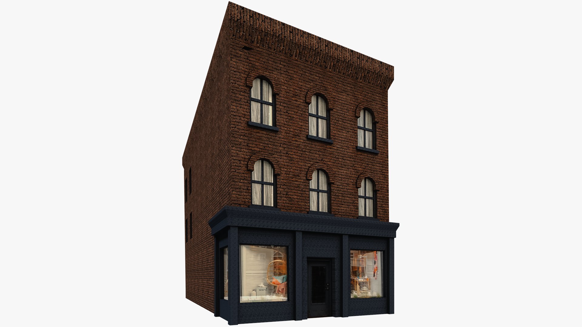 3D Old American Building - Low Poly Model - TurboSquid 2258420