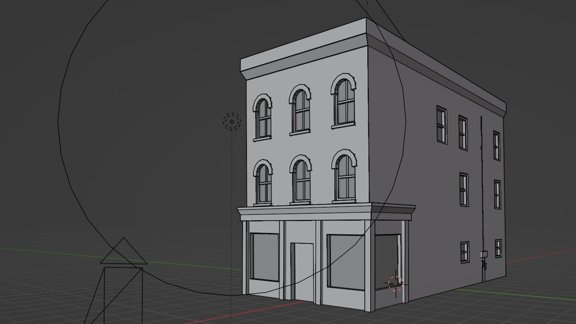 3D Old American Building - Low Poly Model - TurboSquid 2258420