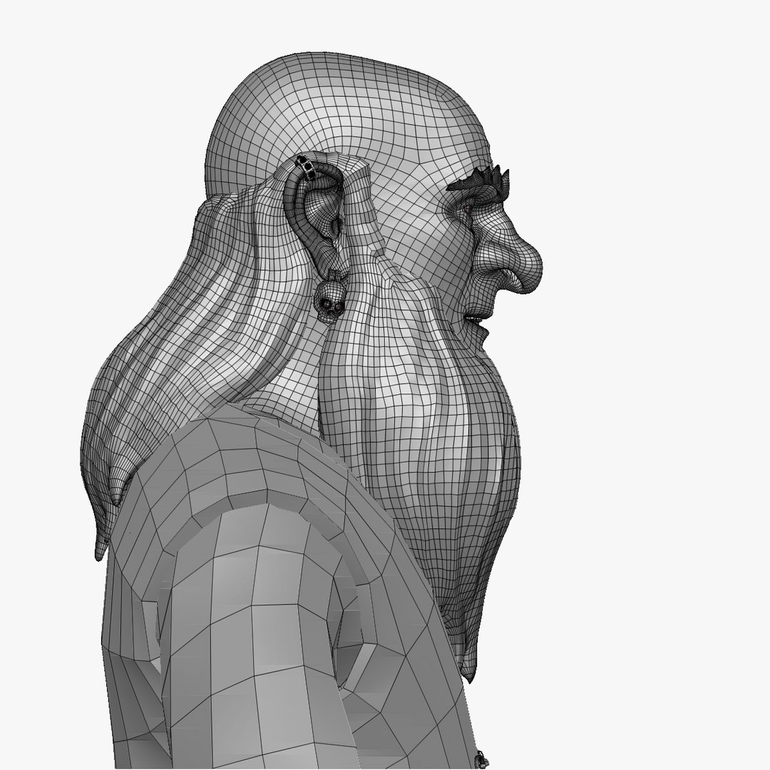 sculpt medieval peasant man 3d obj