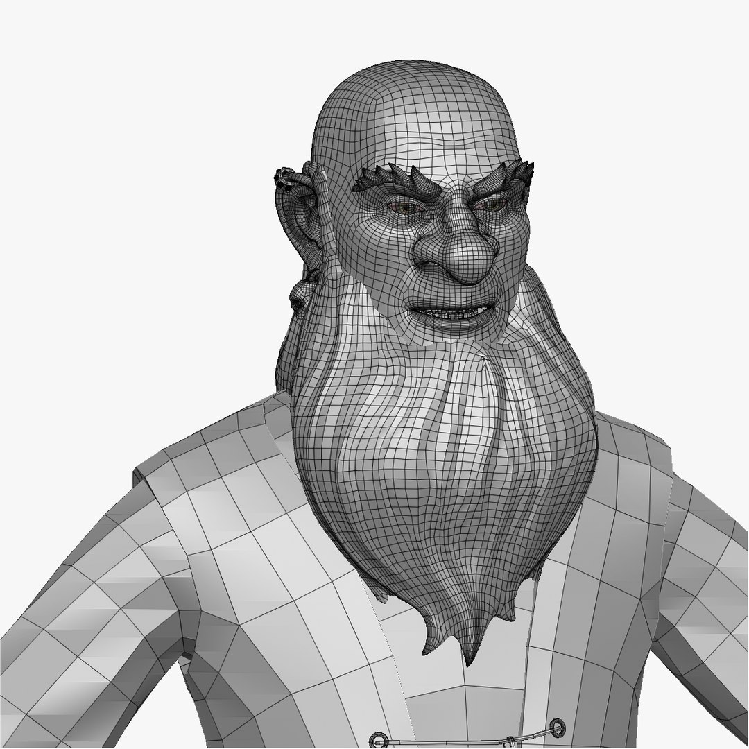 sculpt medieval peasant man 3d obj