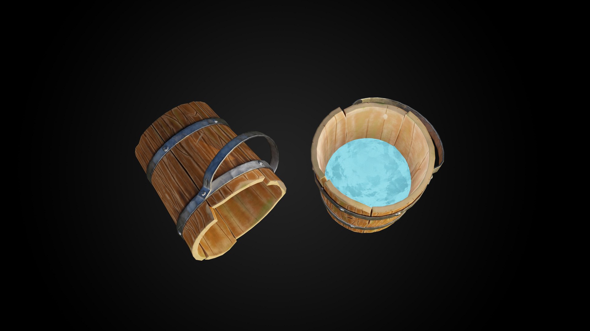 Wood Bucket Stylized 3D model - TurboSquid 1732587