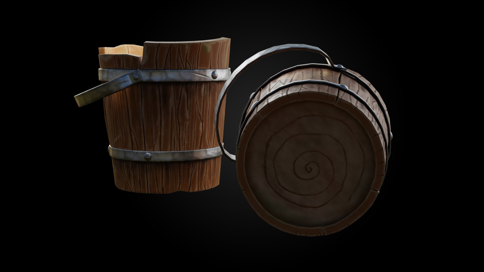 Wood Bucket Stylized 3D model - TurboSquid 1732587