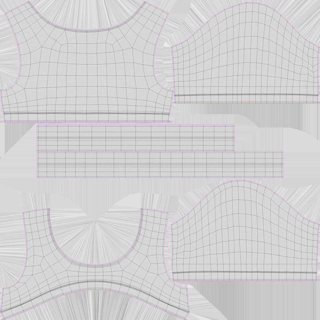 3D T-shirt Female 4v PBR - TurboSquid 1948118