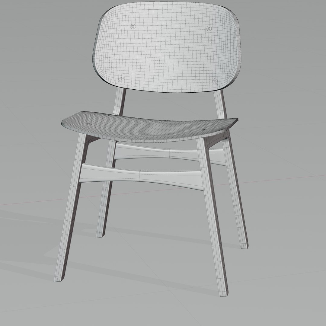 Round Wooden Chair 3D Model - TurboSquid 2243768