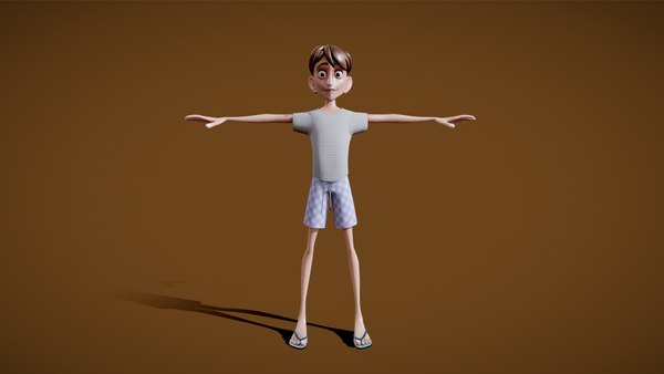 Personagem de desenho animado - homem magro Modelo 3D - TurboSquid 2168501