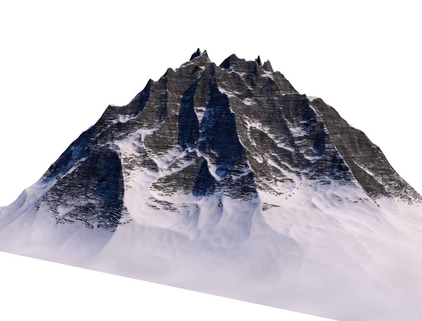 Snowy Mountain 3D Model - TurboSquid 1613485