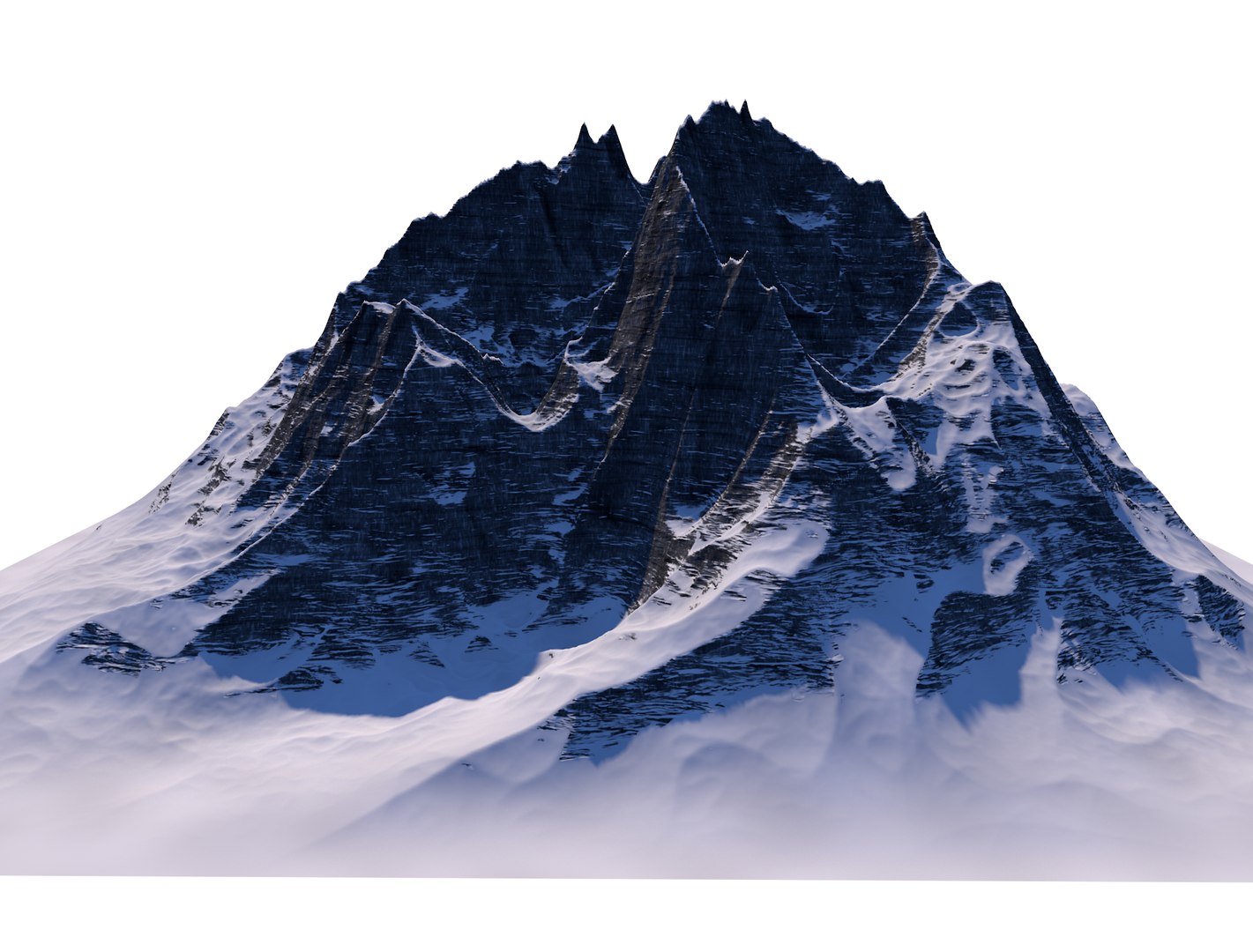 Snowy Mountain 3D Model - TurboSquid 1613485