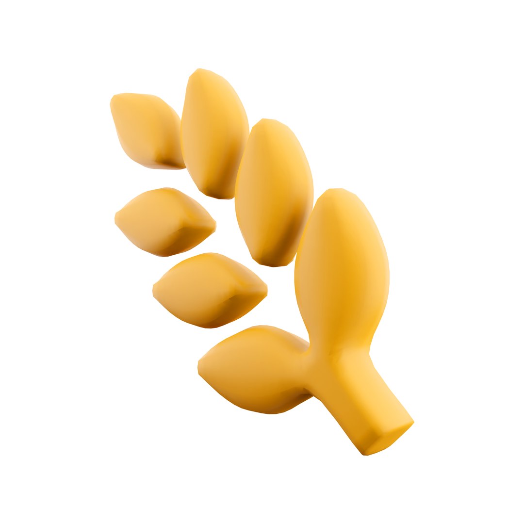 3d Wheat Icon 3D - TurboSquid 2066381