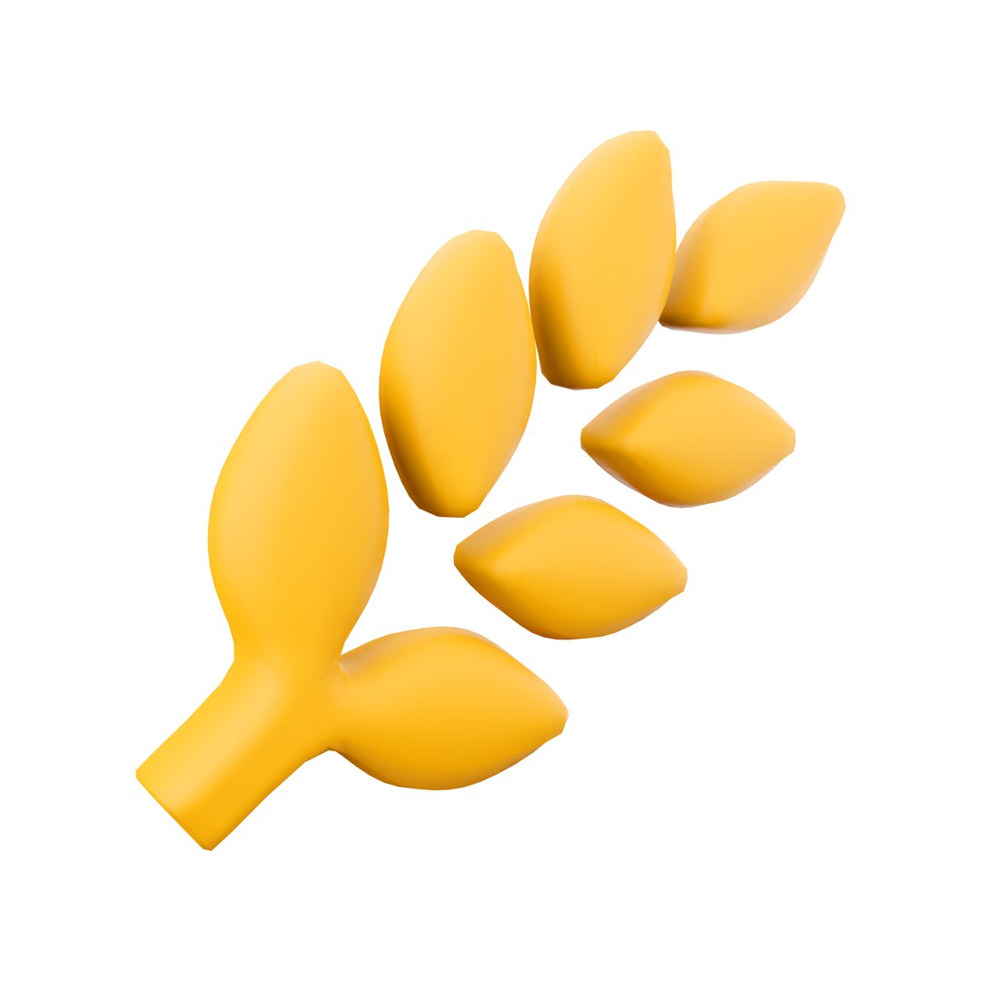 3d Wheat Icon 3D - TurboSquid 2066381