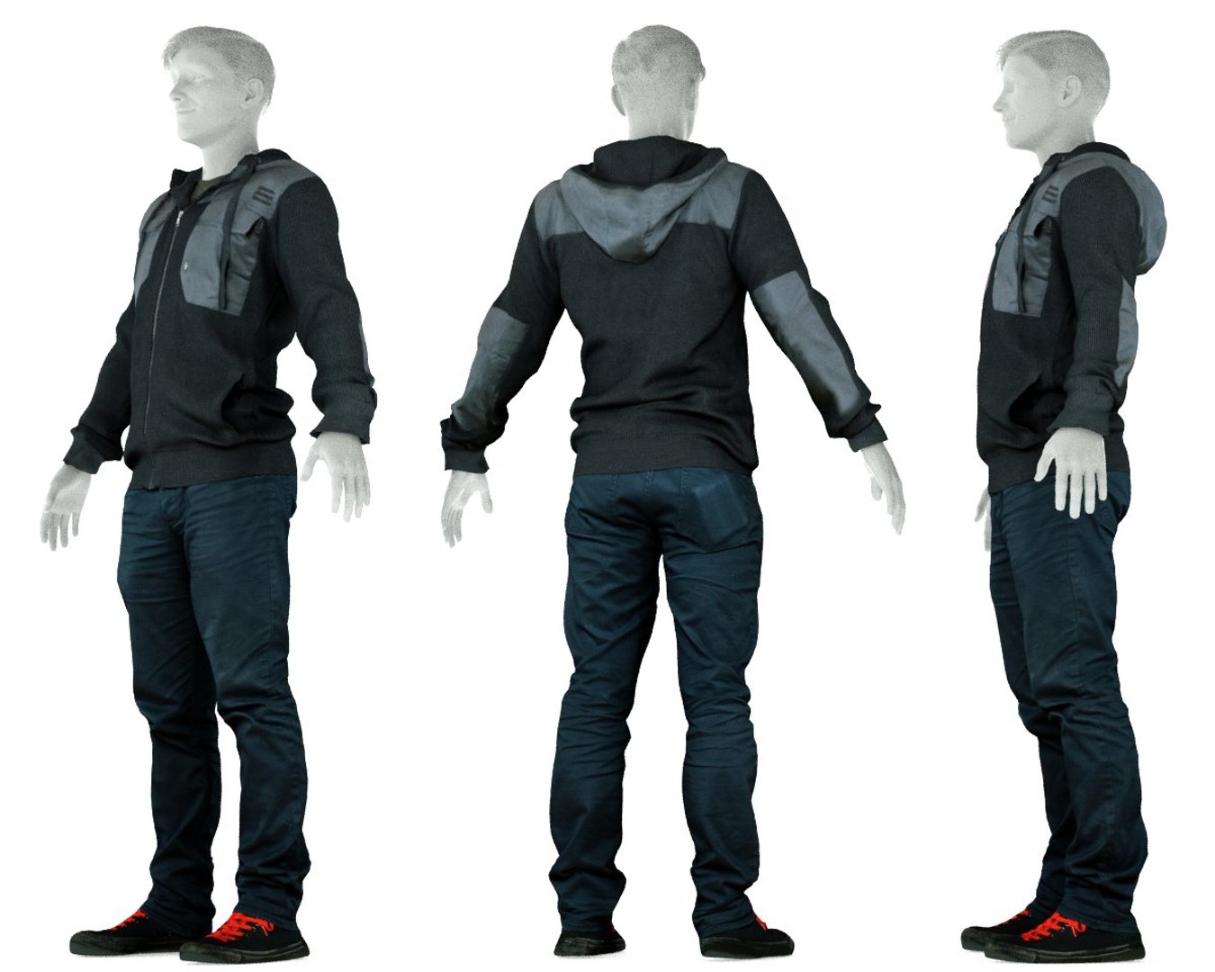 Male Clothing Outfit Model - TurboSquid 1329820