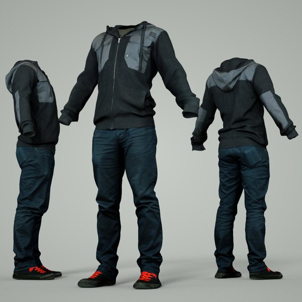 Male clothing outfit model - TurboSquid 1329820