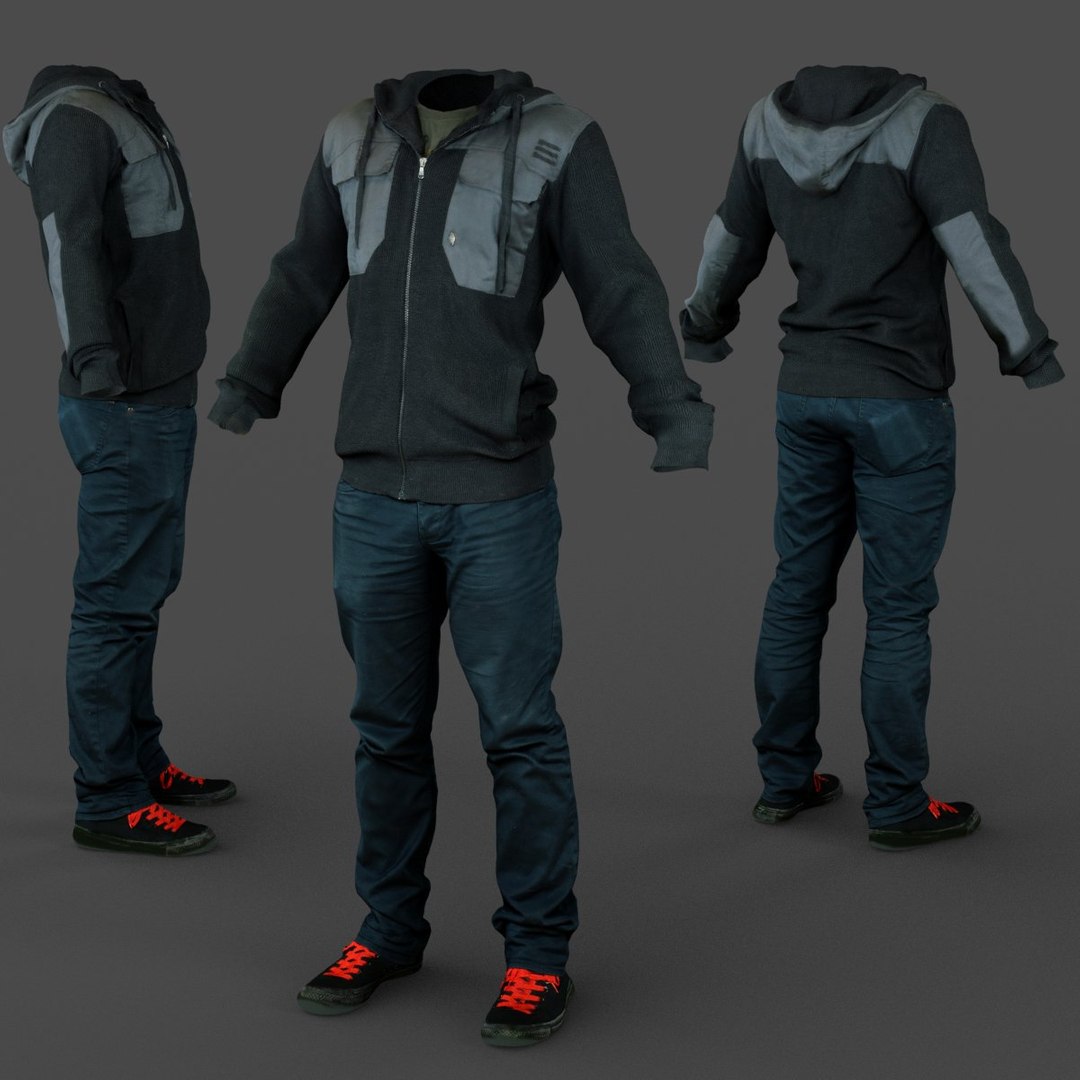 Male Clothing Outfit Model - TurboSquid 1329820