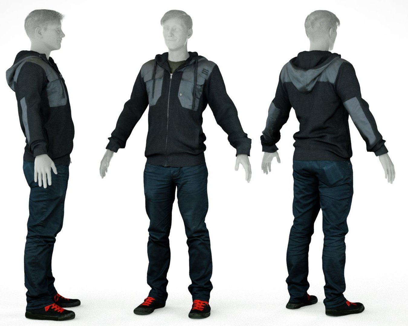 Male Clothing Outfit Model - TurboSquid 1329820