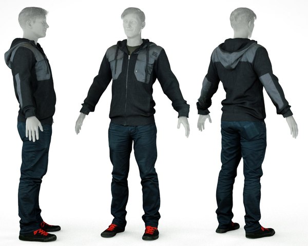 Male clothing outfit model - TurboSquid 1329820