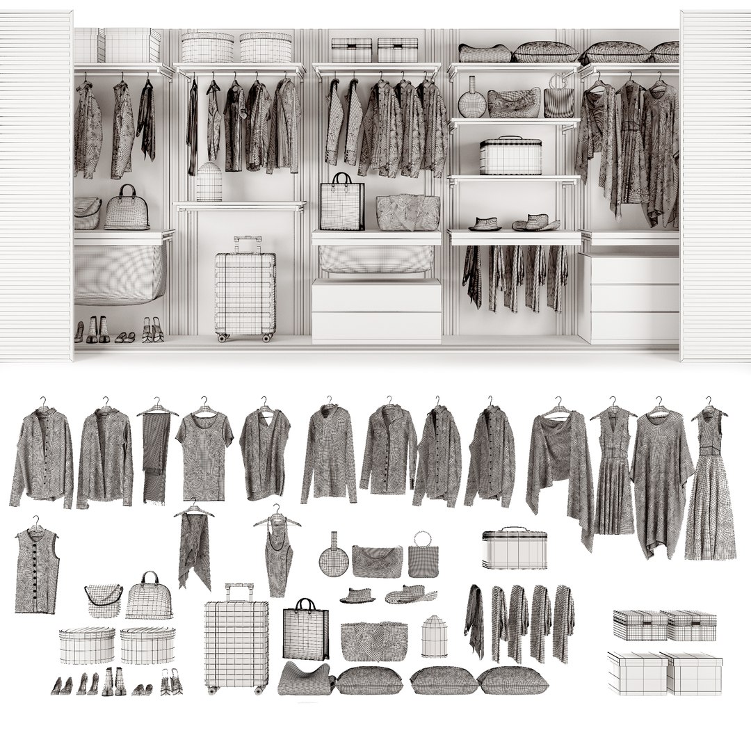 3D Model Wardrobe 15 - TurboSquid 1944027