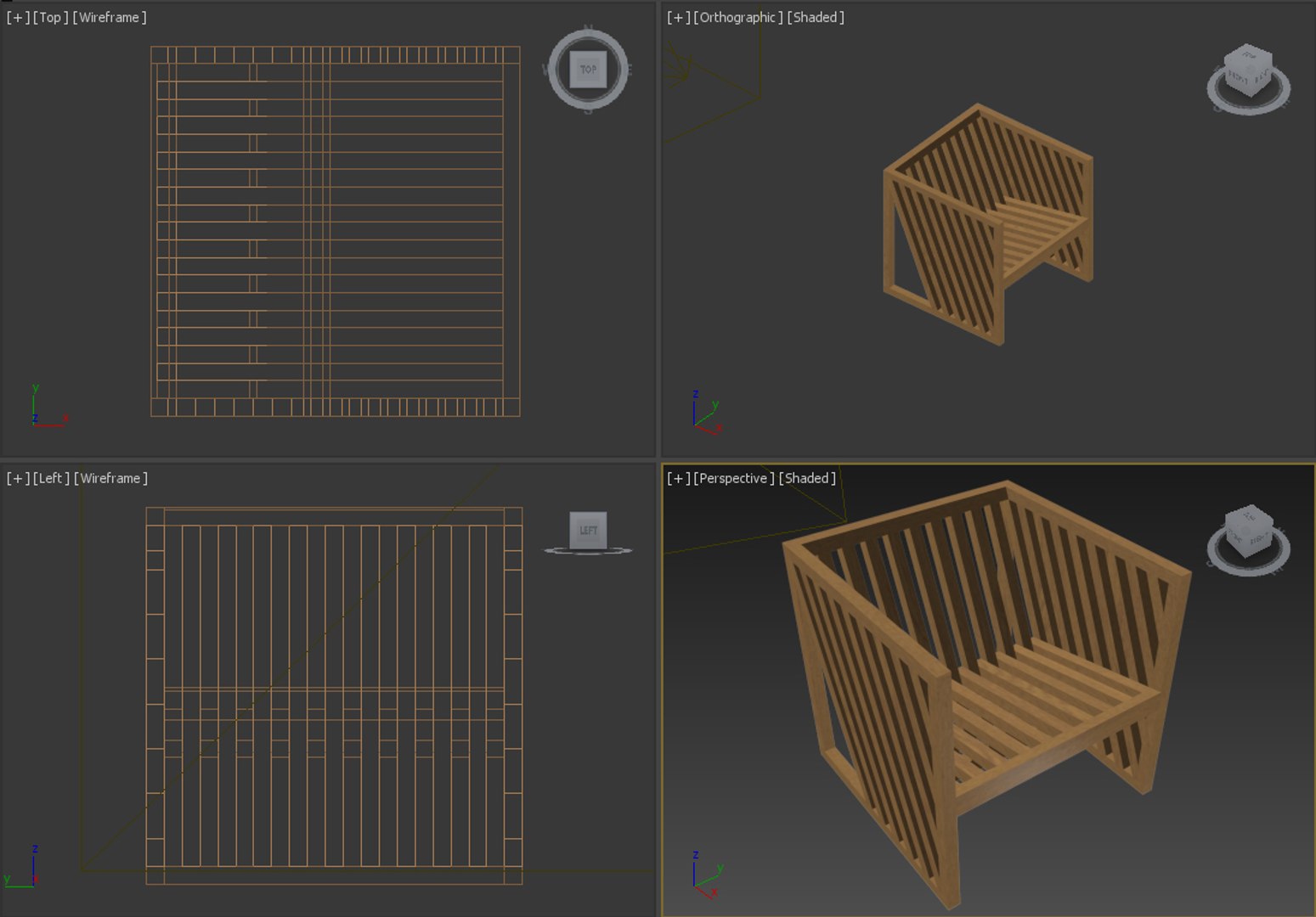 cubic chair 3ds