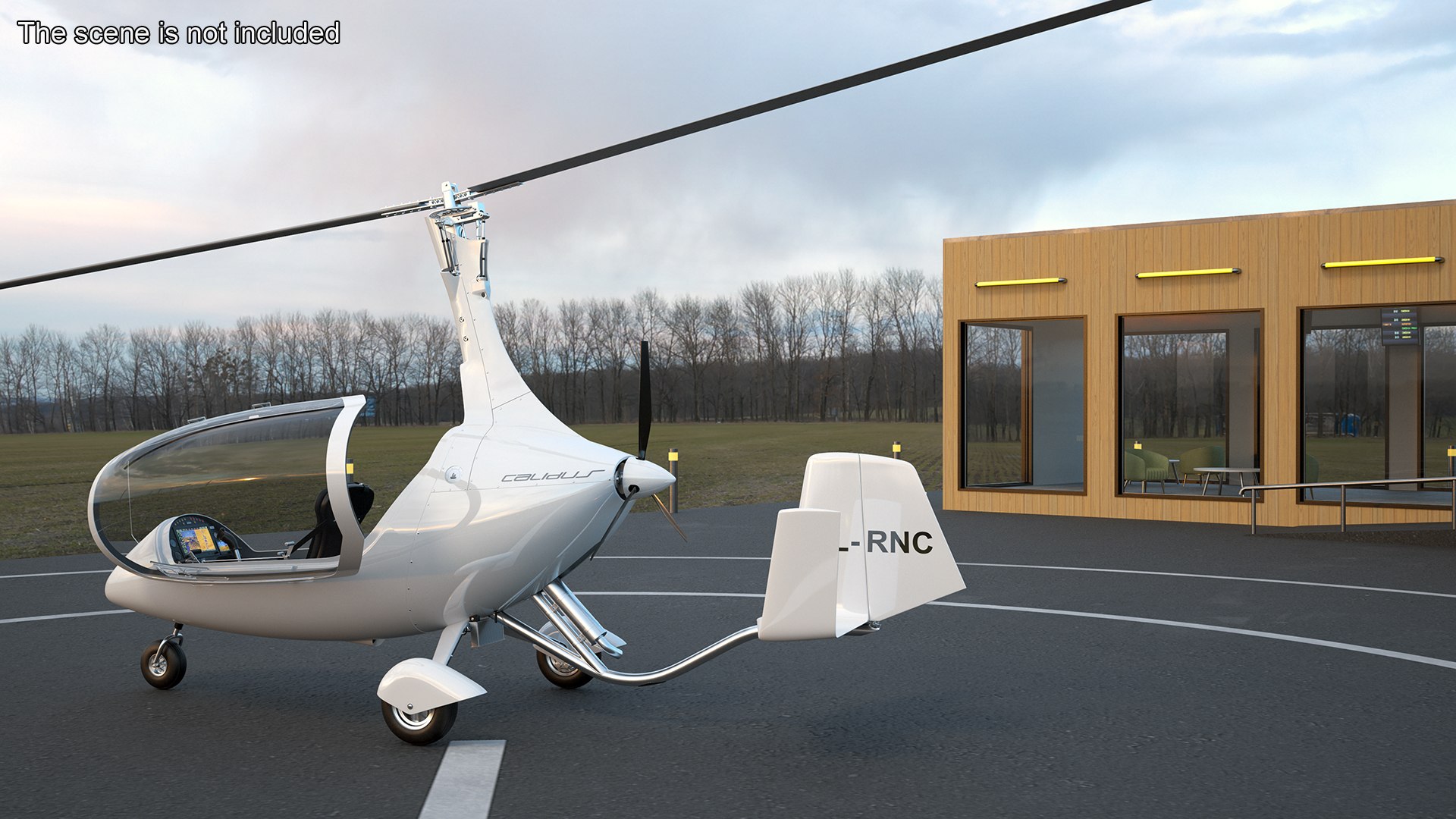 3D Model Autogyro Calidus 912 White - TurboSquid 2220723