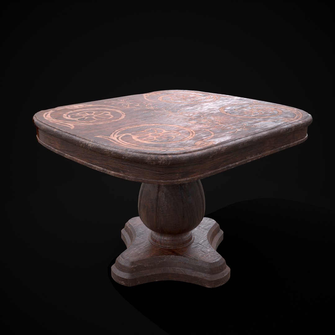 Renaissance Round Table 3D model - TurboSquid 2088374