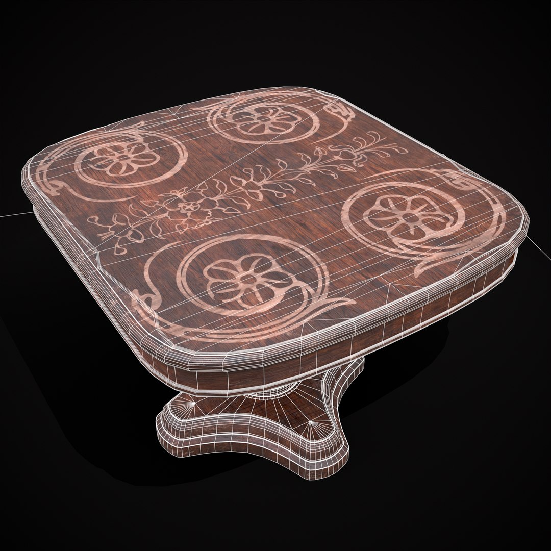 Renaissance Round Table 3D model - TurboSquid 2088374