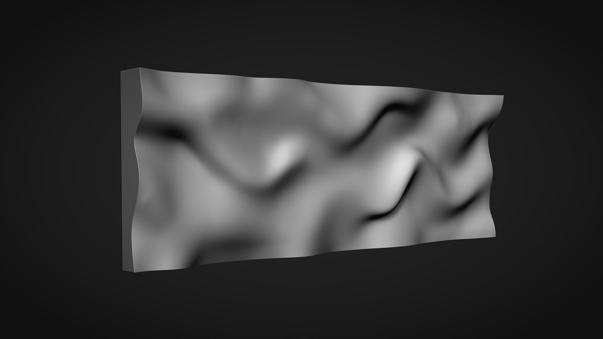 3D Model Wavy Wall Art Panel - TurboSquid 2336151