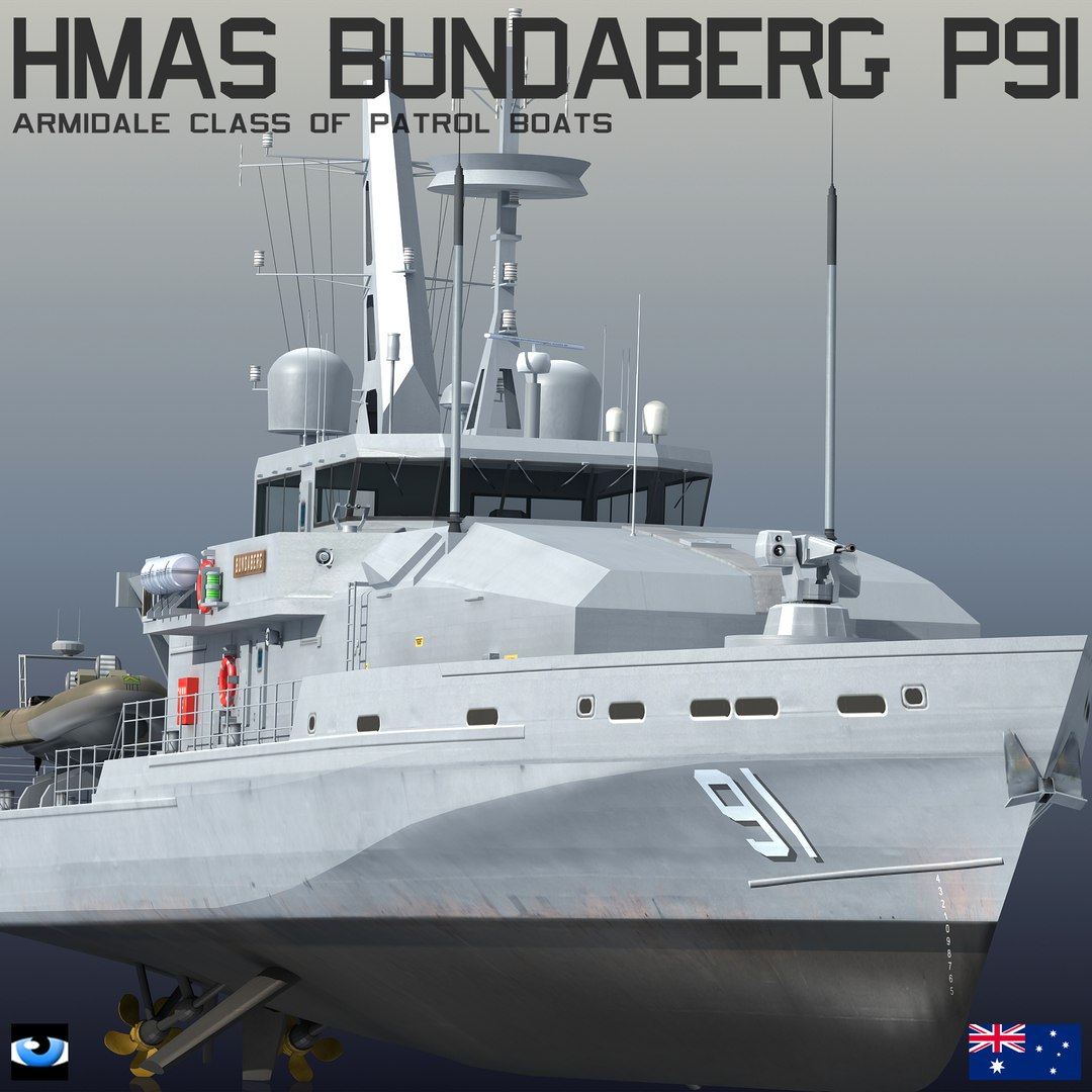 HMAS Bundaberg P91 Australian Navy Patrol Boat Model - TurboSquid 2196053