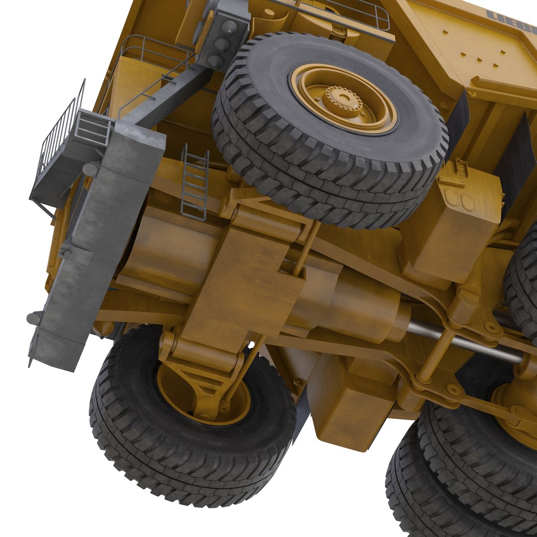 3d Model Haul Truck Liebherr Yellow