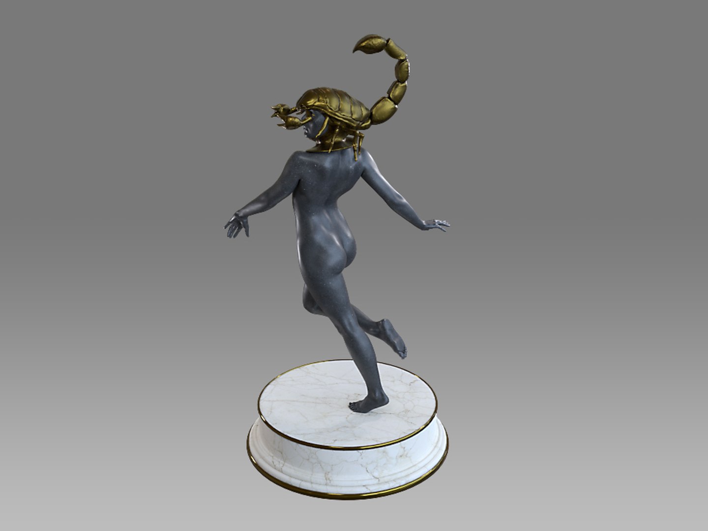 Female Zodiac Sign Scorpio 3D Model - TurboSquid 1262200