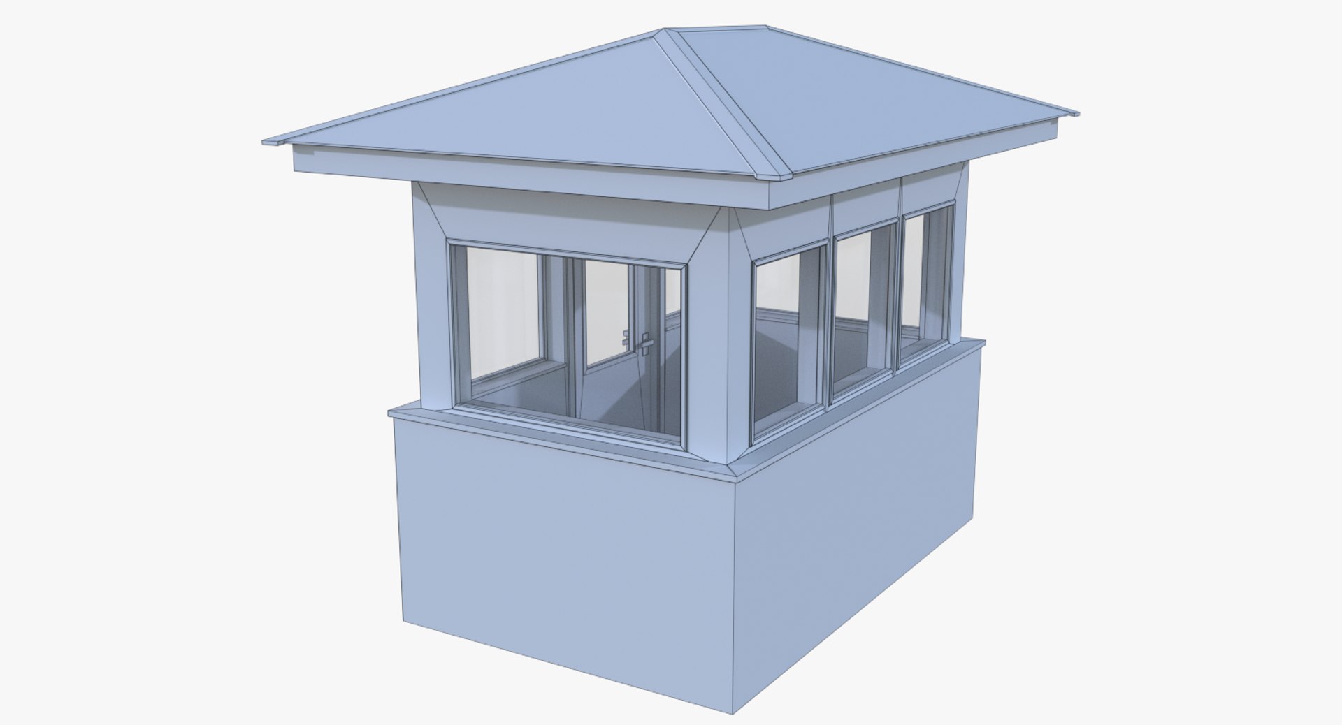 Guard Building Interior 3d Model