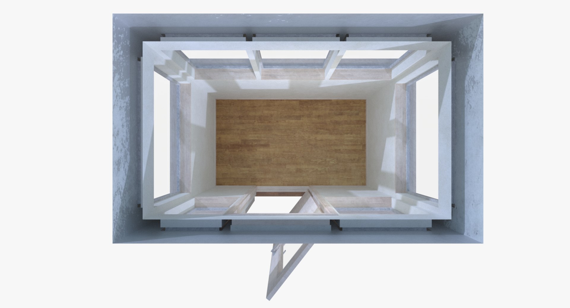 Guard Building Interior 3d Model