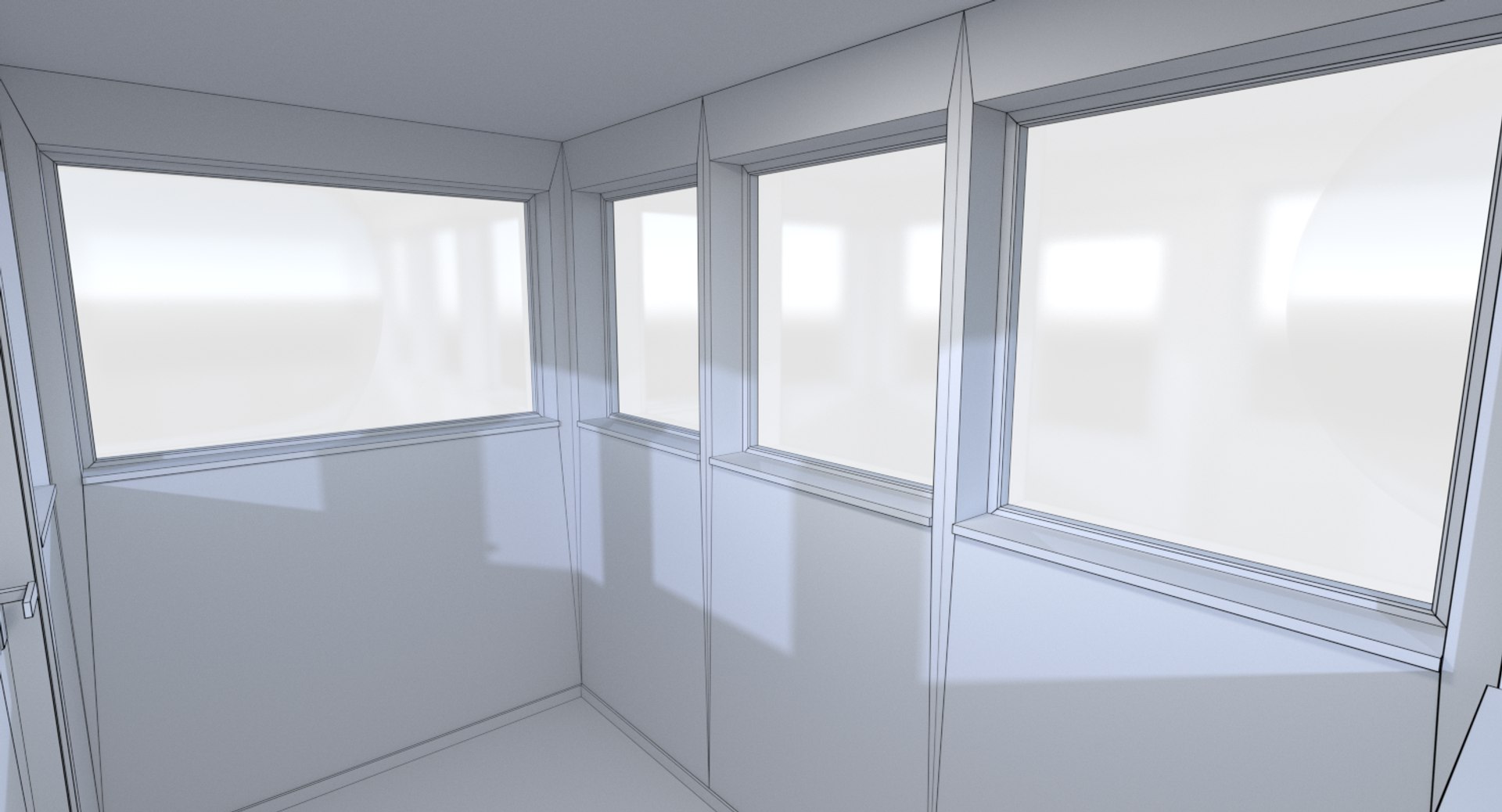 Guard Building Interior 3d Model