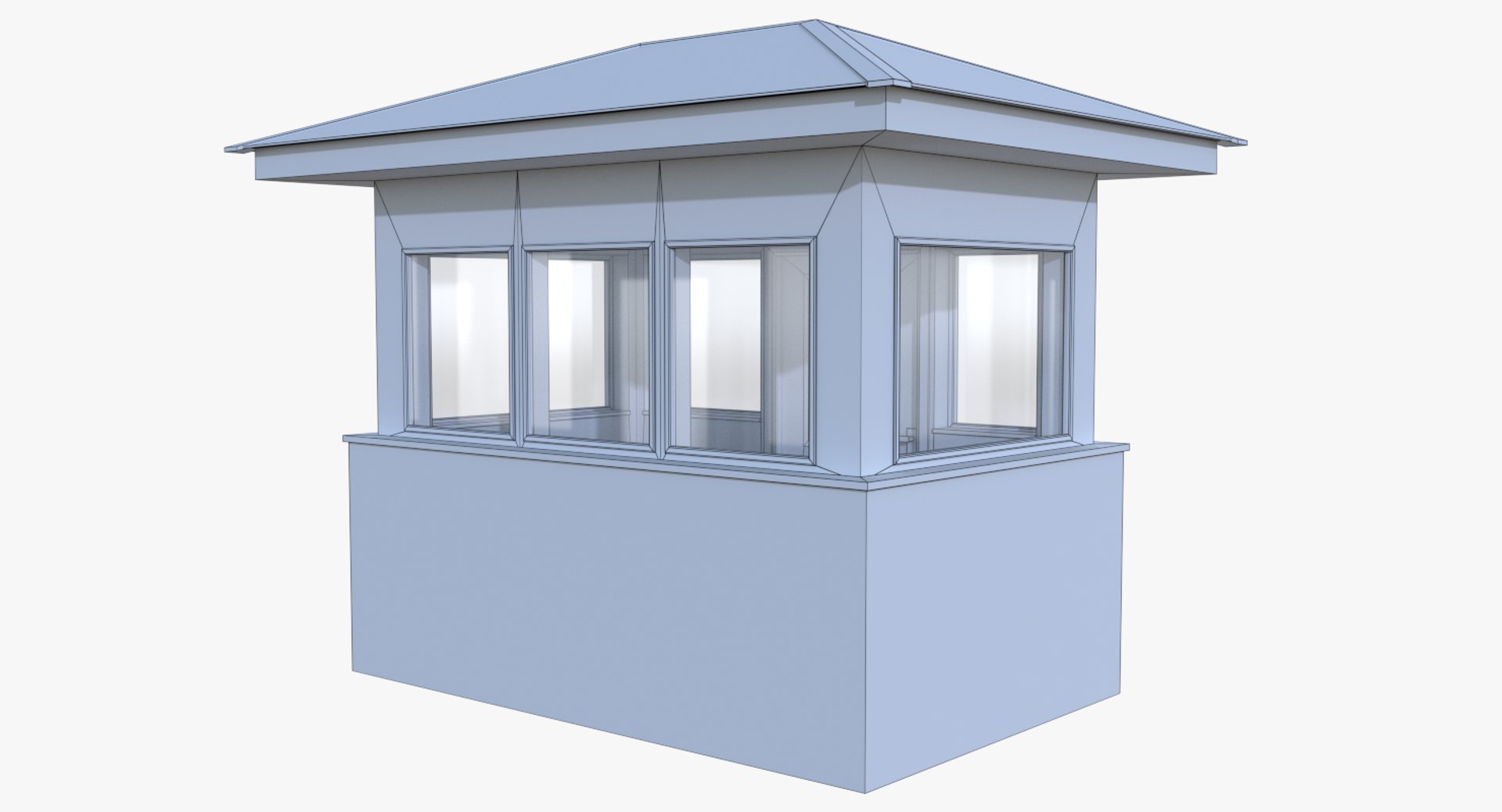 Guard Building Interior 3d Model