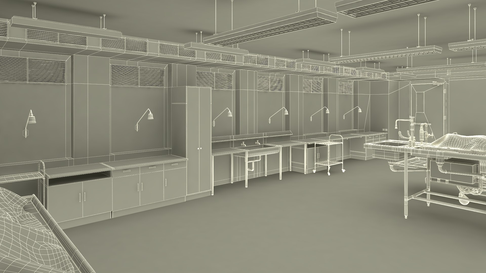 3D Model Mortuary Interior - TurboSquid 2405844