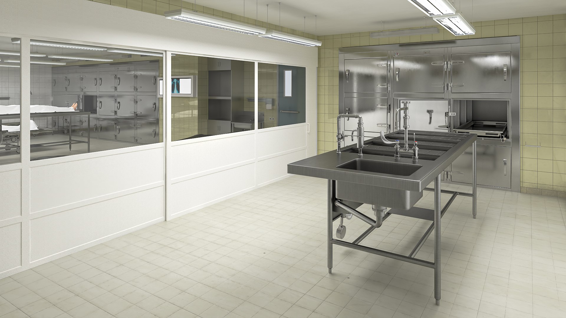 3D Model Mortuary Interior - TurboSquid 2405844